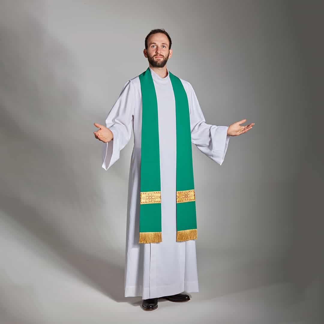 Stole evenweave fabric with Ravenna Braid and Fringe - 4 colour option ...