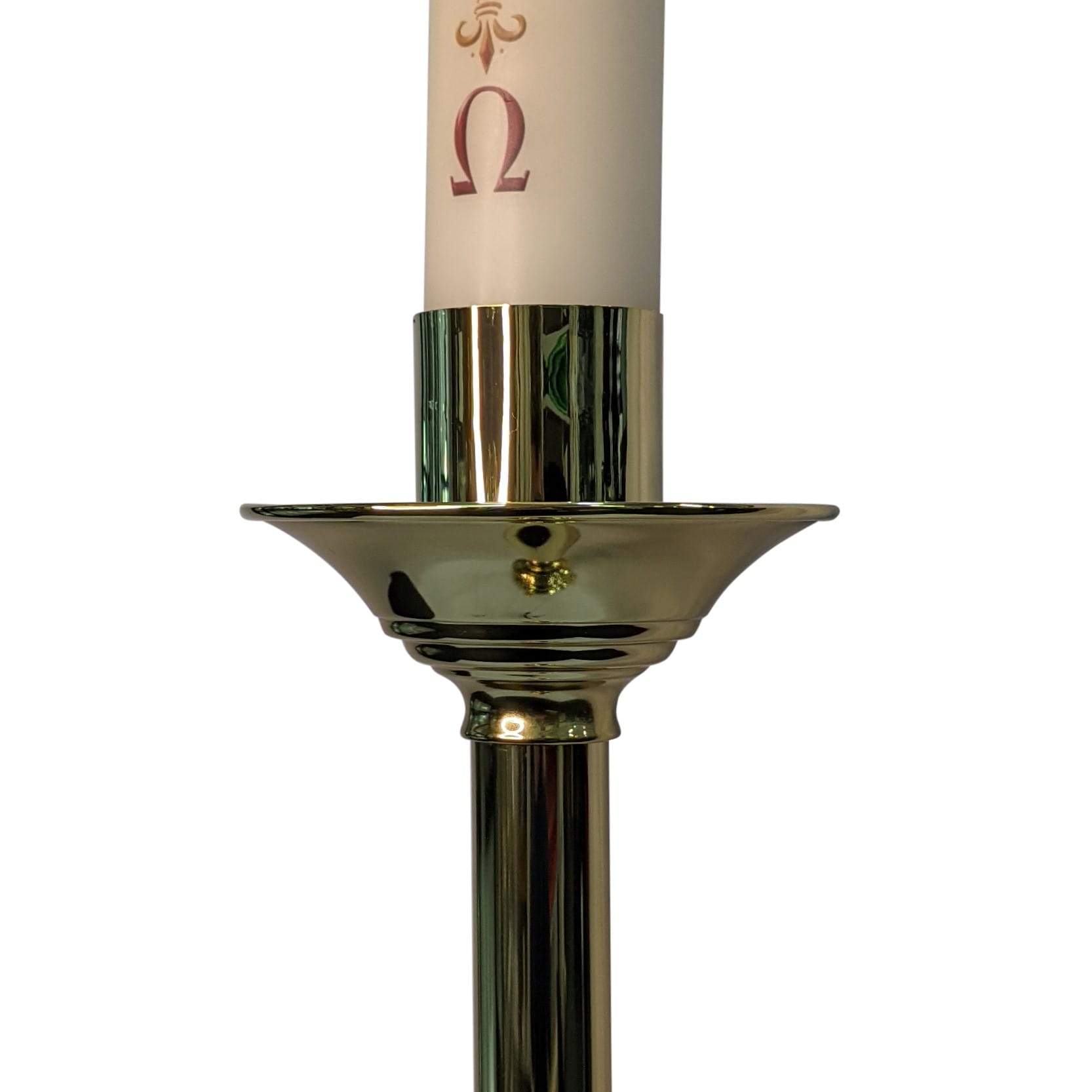Paschal Candlestand with Straight Stem - Brass (1.2mtr Tall with 3 ...