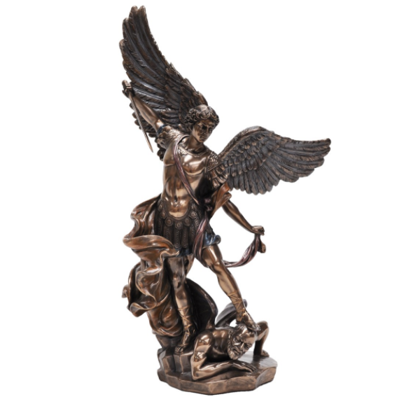 GUIDO RENI'S ST MICHAEL THE ARCHANGEL STEPPING ON DEMON 30CM BRONZE ...