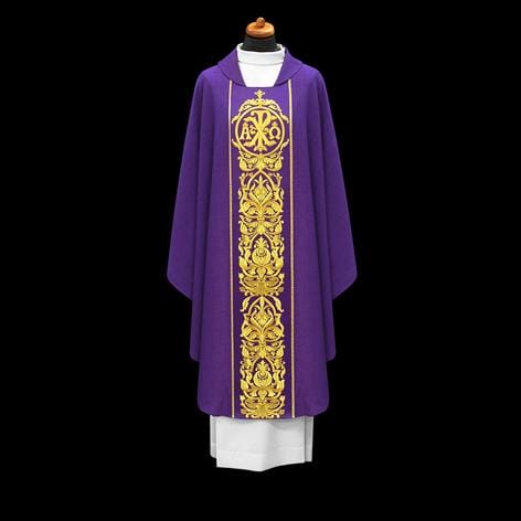 Chasuble and Stole Set - Chi Rho Design - 4 colour options | Church Stores