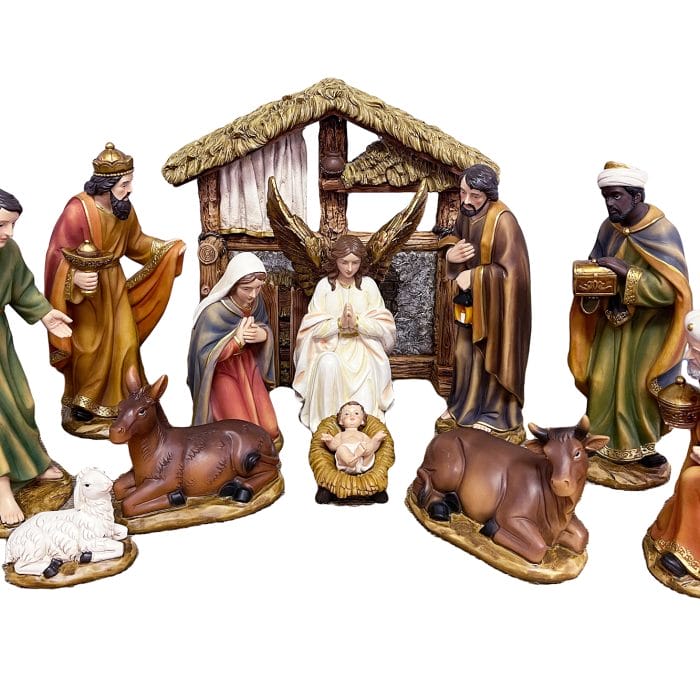 One Piece Nativity Scene with Lights | Church Stores