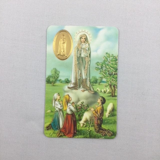 Our Lady of Fatima Embossed Card | Church Stores