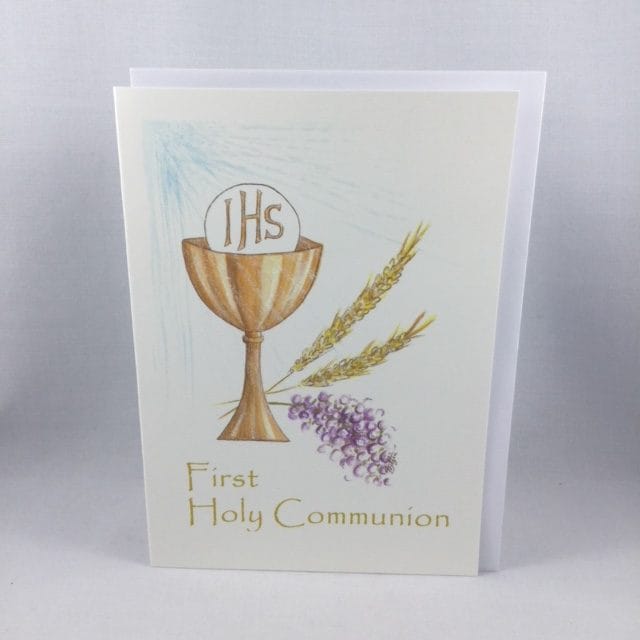 Communion Card - Modern Gold Chalice | Church Stores