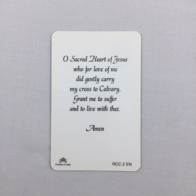 Sacred Heart Of Jesus Embossed Card | Church Stores