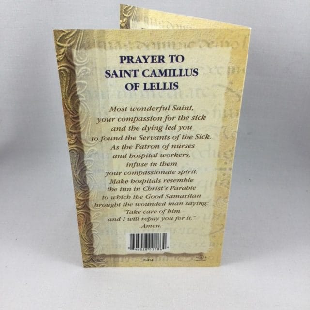 St Camillus De Lellis Bi-fold Card | Church Stores