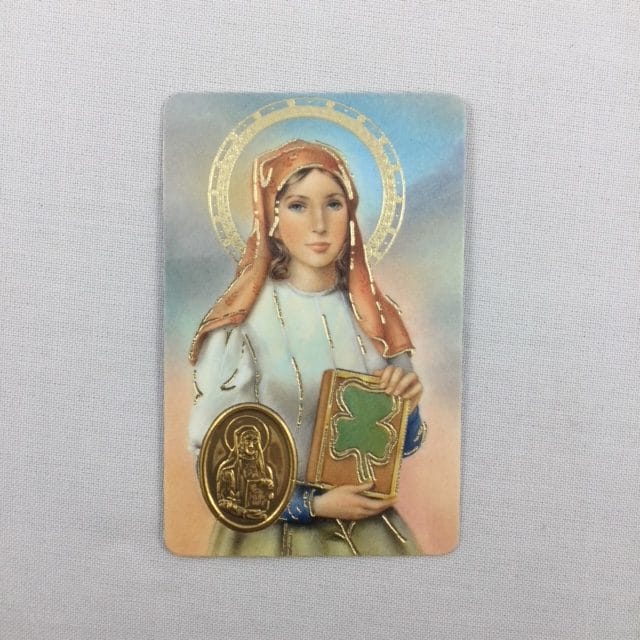 St Dymphna Embossed Card | Church Stores