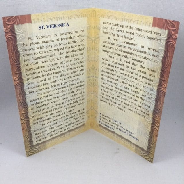 St Veronica Bi-fold Card | Church Stores