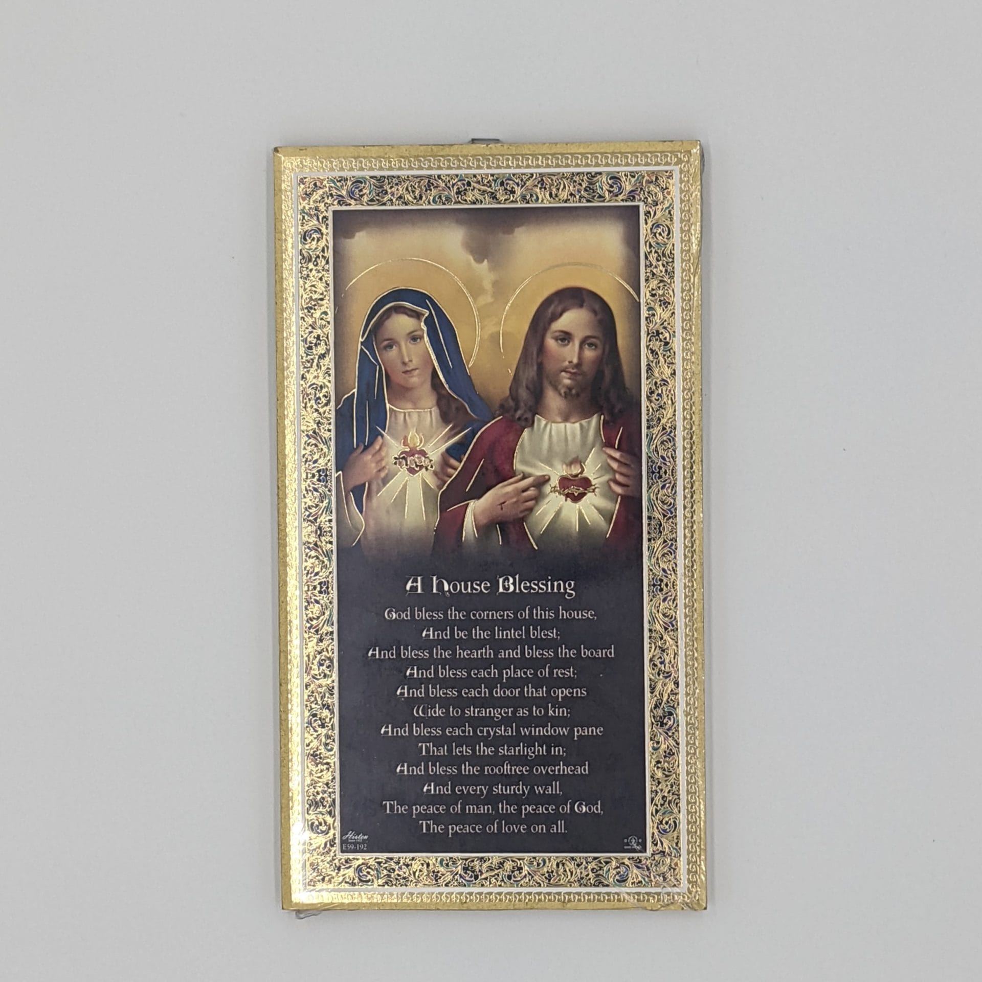 A House Blessing Plaque - Sacred and Immaculate Hearts | Church Stores