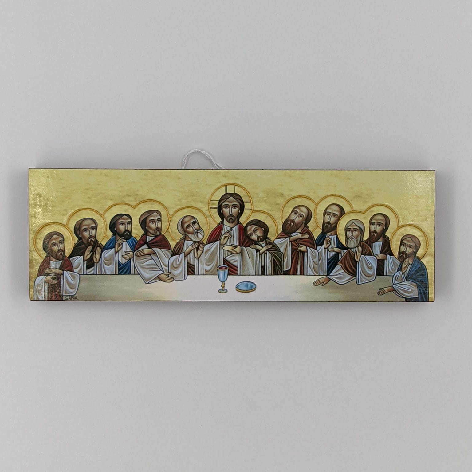 Coptic Icon Last Supper 26.5x9cm | Church Stores