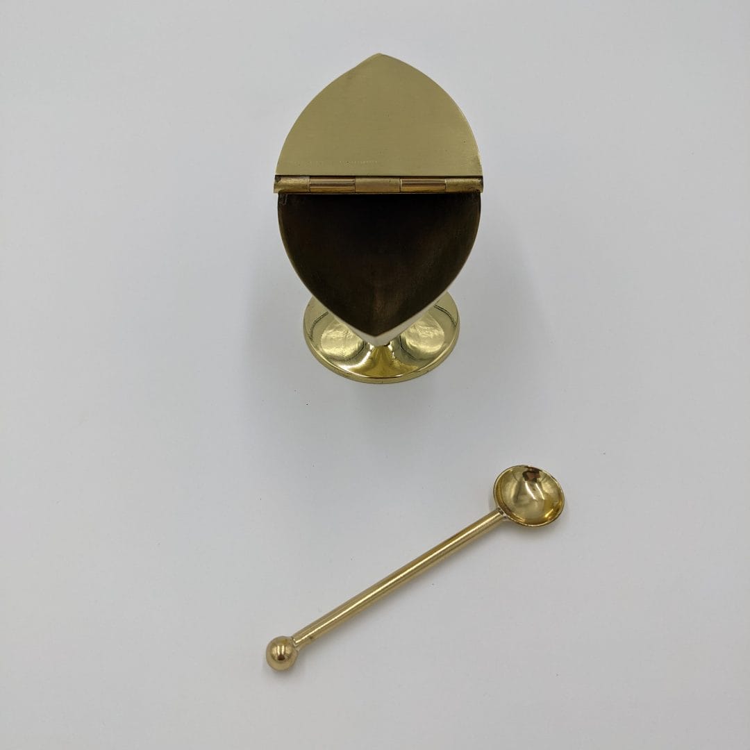 Plain Brass Incense Boat & Spoon | Church Stores