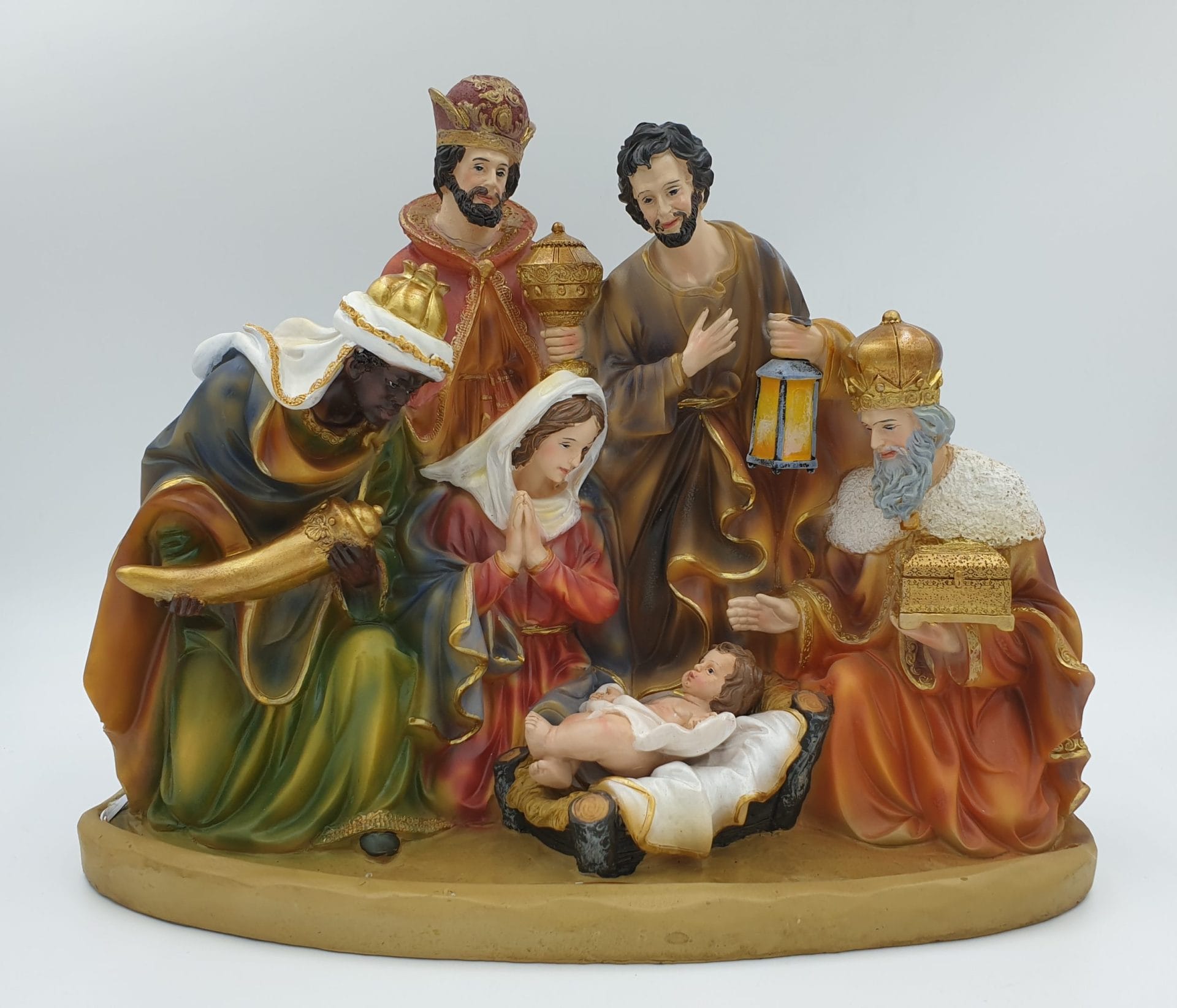 One Piece Nativity Scene with Lights | Church Stores