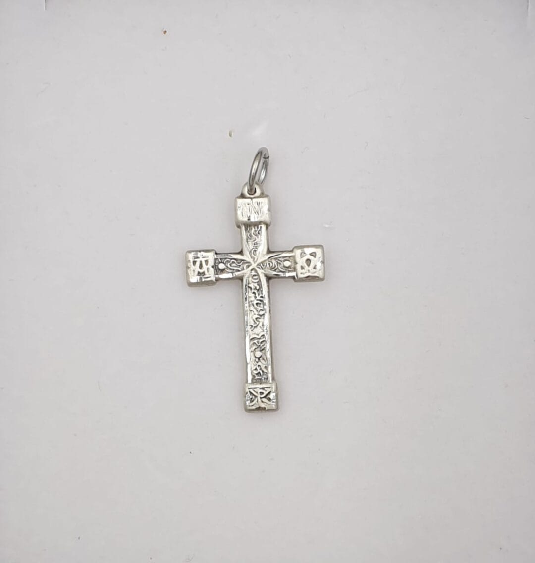 Sterling Silver Engraved Celtic style Cross | Church Stores