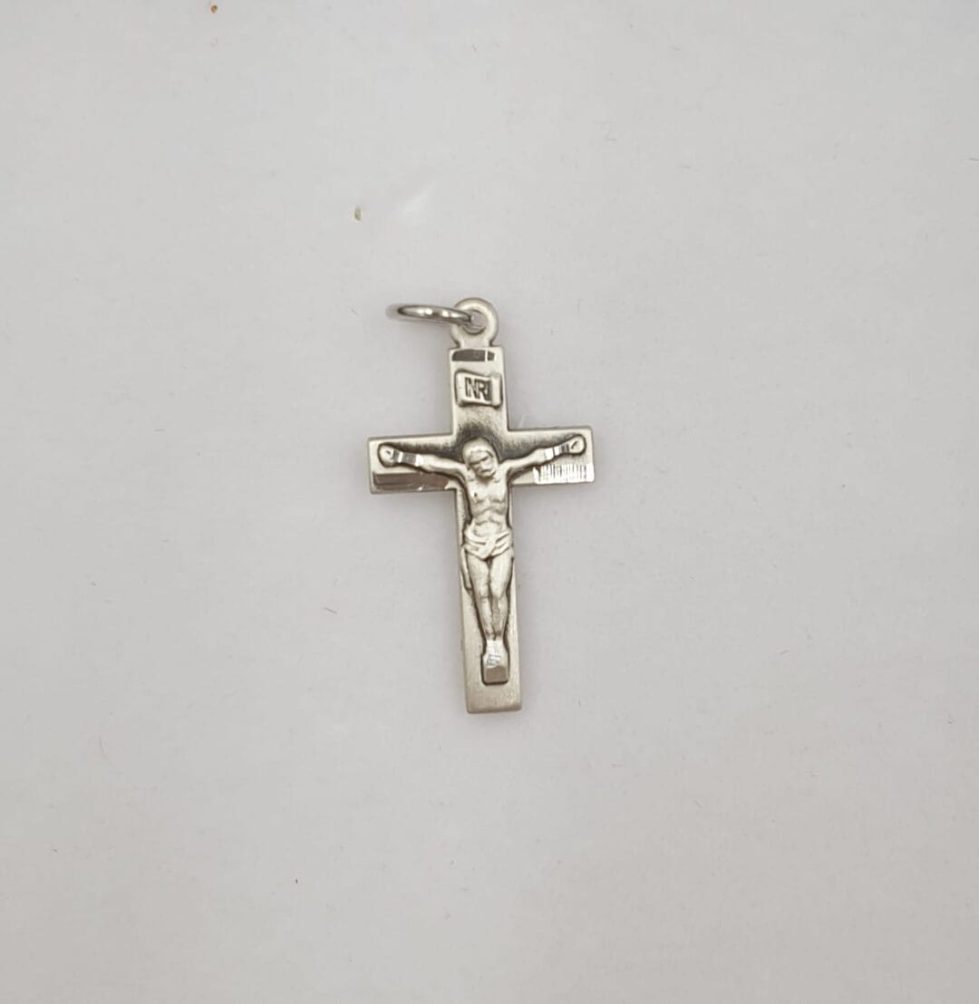 Sterling Silver Engraved Crucifix 2.2cm x 1.4cm | Church Stores